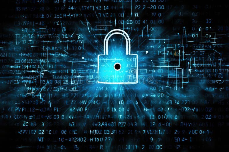 Cyber Information Secure System Protect Code Data Safety Digital ...