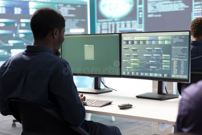 Cyber Intelligence Group of Experts in a Governmental Hacking Room ...