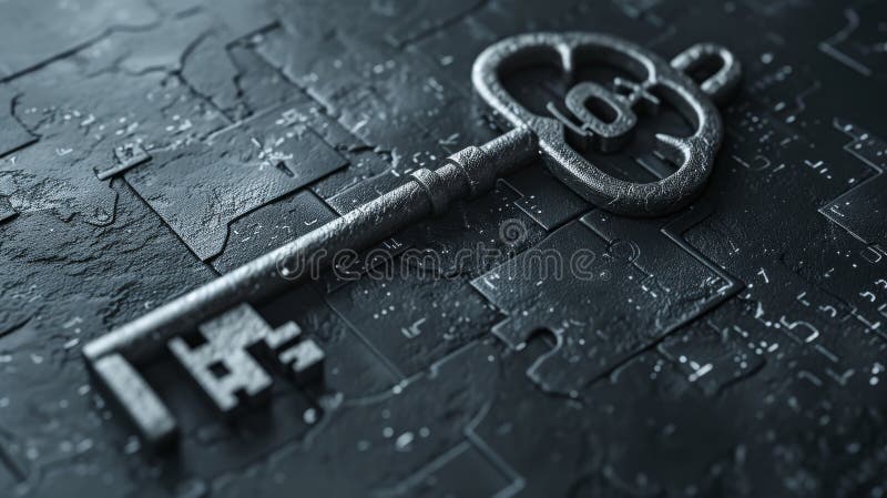 Cyber Key Symbolizing Digital Security and Encryption Stock Photo ...