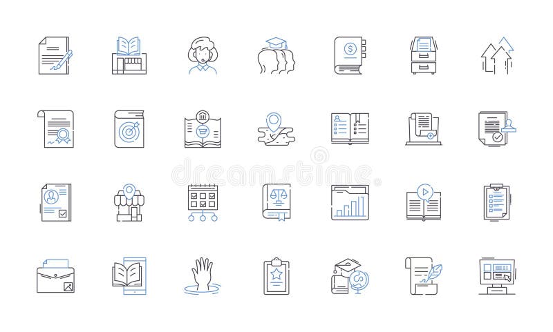 Cyber Learning Line Icons Collection. Technology, Education, Online ...