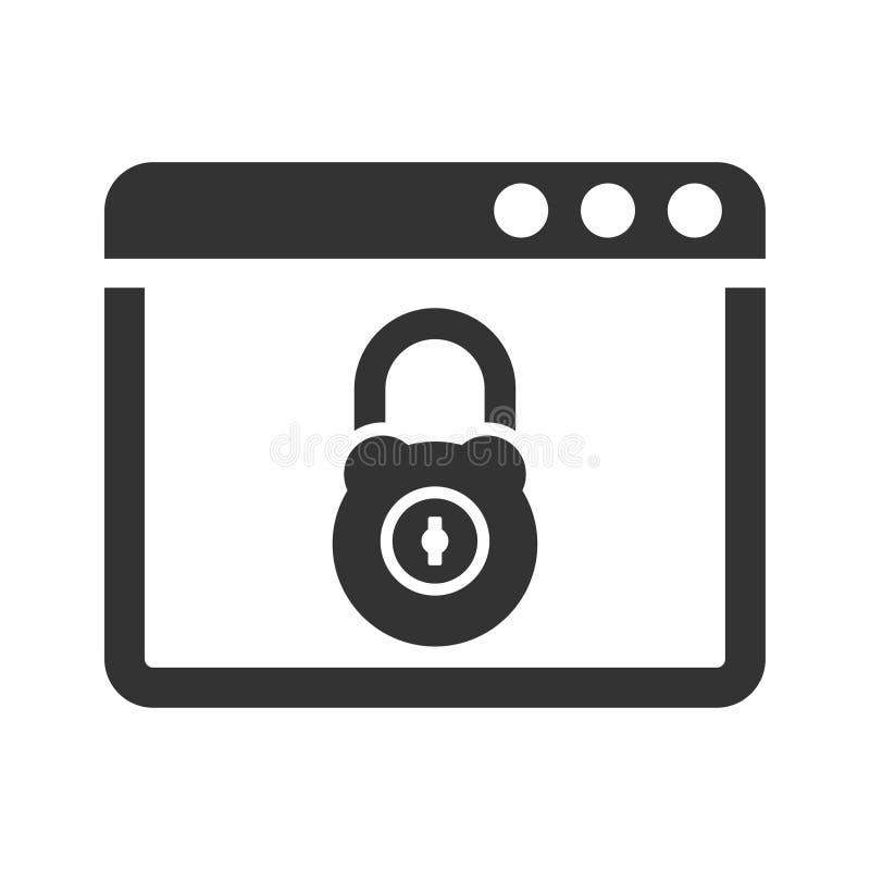 Cyber lock icon stock vector. Illustration of security - 196720393
