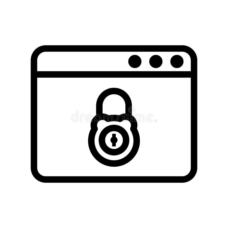 Cyber lock icon stock vector. Illustration of symbol - 365647045