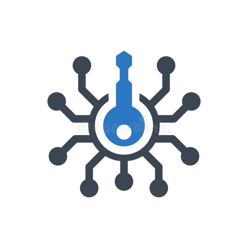 Cyber lock icon stock vector. Illustration of secure - 219956569