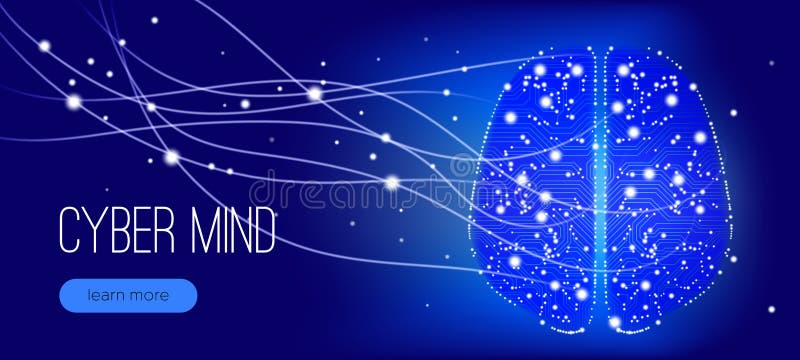 Cyber Mind, Artificial Intelligence Design. Stock Vector - Illustration ...