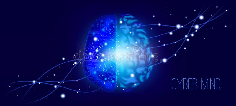 Cyber Mind, Artificial Intelligence Design. Stock Vector - Illustration ...