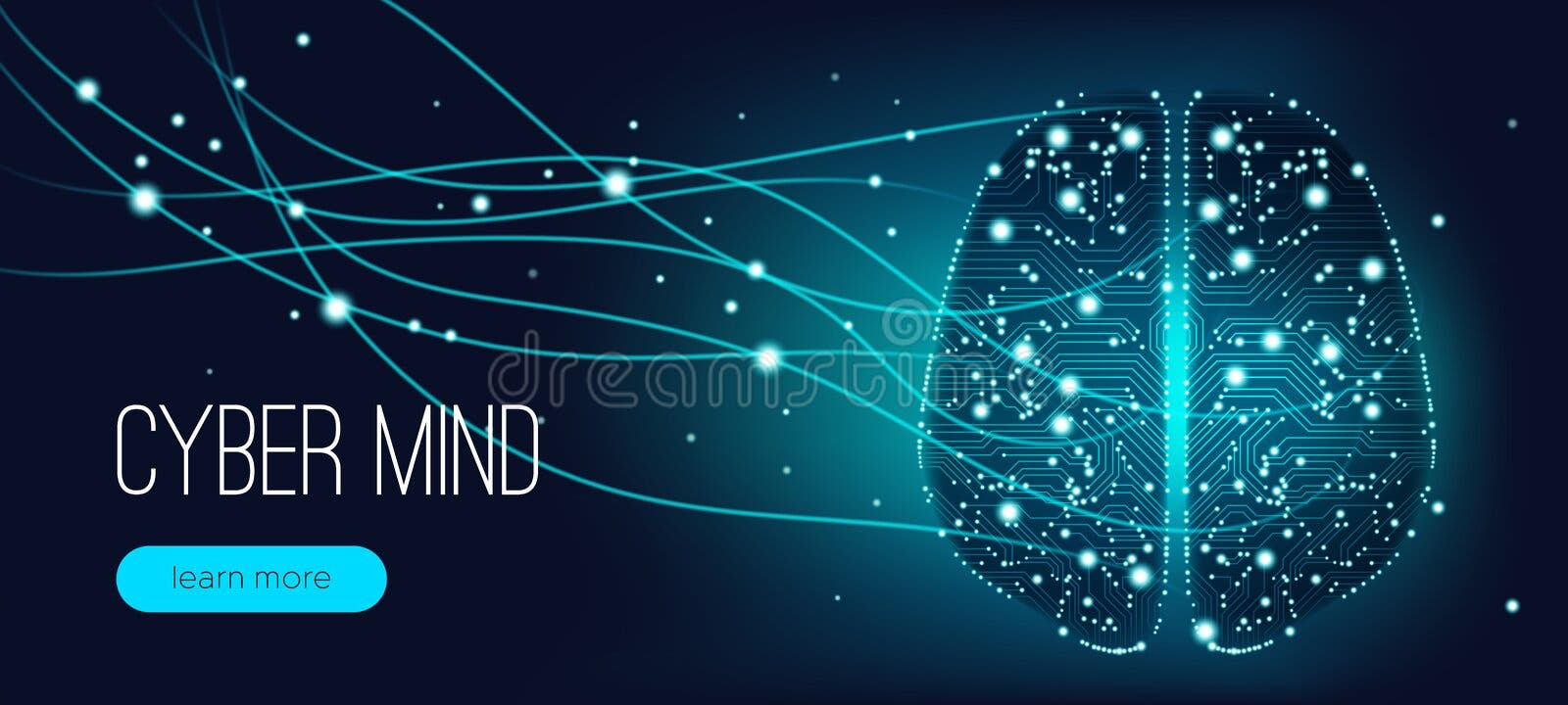 Cyber Mind and Big Data Visualization. Stock Vector - Illustration of ...