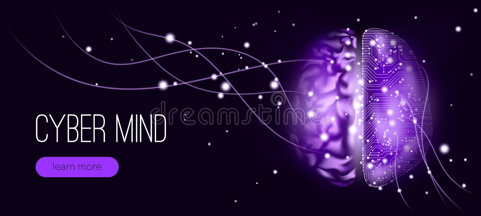 Cyber Mind and Big Data Visualization. Stock Vector - Illustration of ...