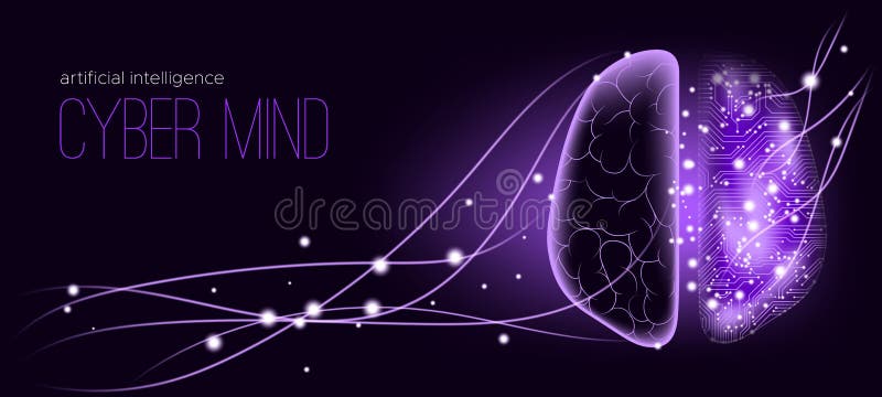 Cyber Mind Concept with Big Data Visualization. Stock Vector ...