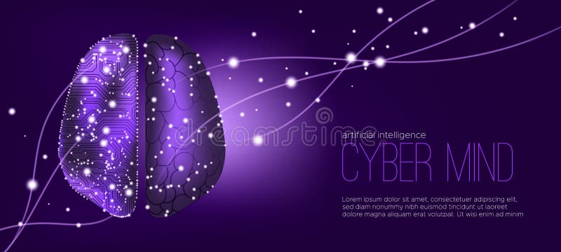 Cyber Mind Concept with Big Data Visualization. Stock Vector ...
