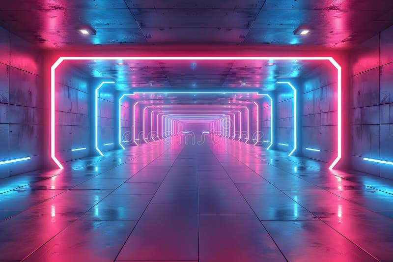 Concept Cyber, Minimalist, Neon, Tunnel Vision Cyber Minimalist Neon ...