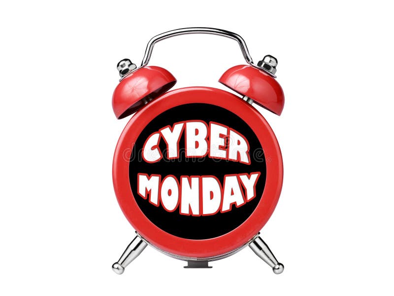 Cyber Monday Clock Alarm Reminder Isolated Stock Image - Image of cyber ...