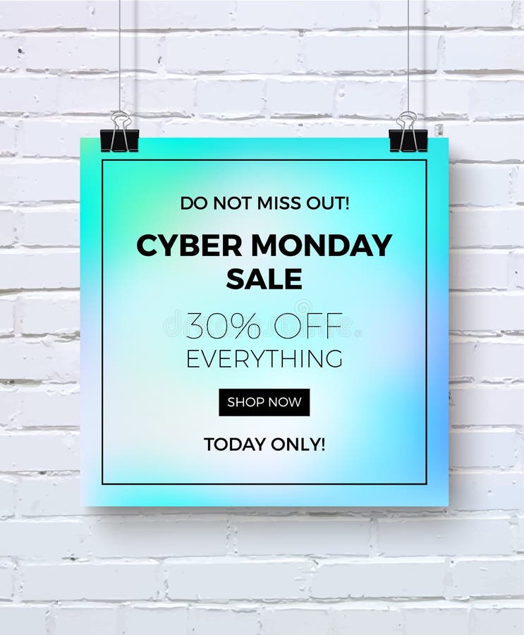 Cyber Monday Concept Design for Banner, Flyer and Advertisement Stock ...