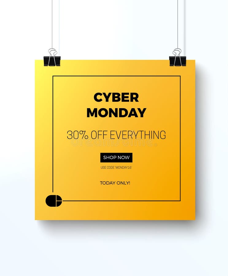 Cyber Monday Concept Design for Banner, Flyer and Advertisement Stock ...