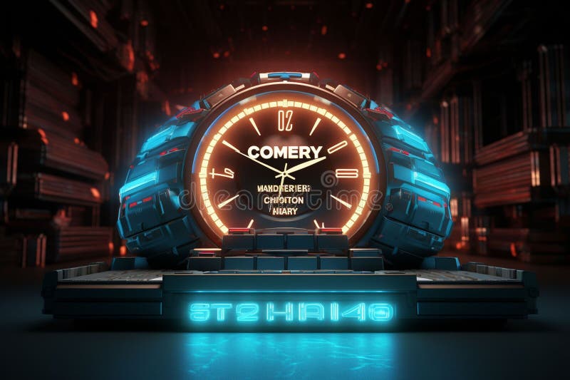 Cyber Monday Countdown Clock Banner for Email Stock Illustration ...