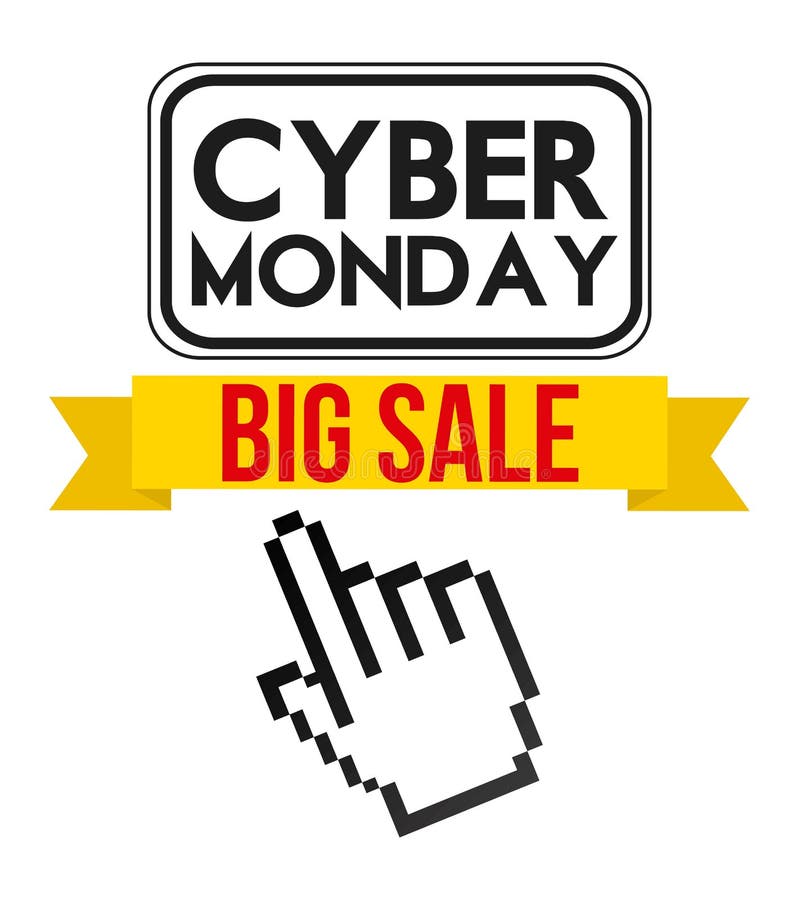 Cyber monday deals stock vector. Illustration of ribbon - 59483868