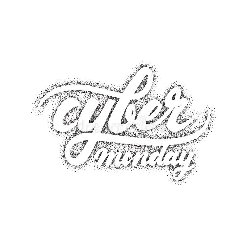 Cyber Monday Hand-lettering Text . Handmade Vector Calligraphy For Your ...