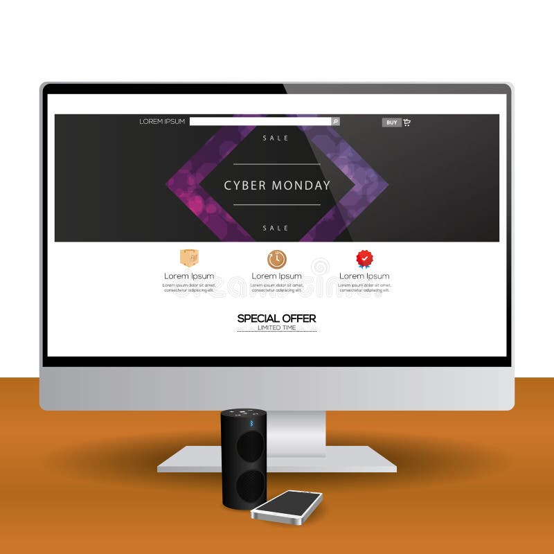 Cyber monday stock illustration. Illustration of navigation - 66304731