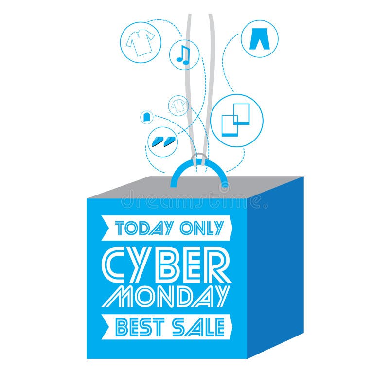 Cyber monday stock vector. Illustration of drawing, concept - 45168713