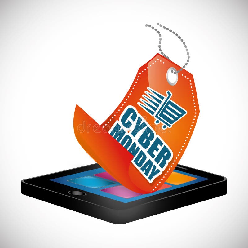 Cyber monday sale event stock vector. Illustration of device - 78483752