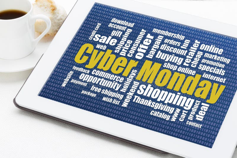 Cyber Monday shopping stock image. Image of text, marketing - 44472425
