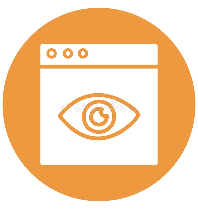 Cyber Monitoring Isolated Vector Icon that Can Be Easily Modified or ...