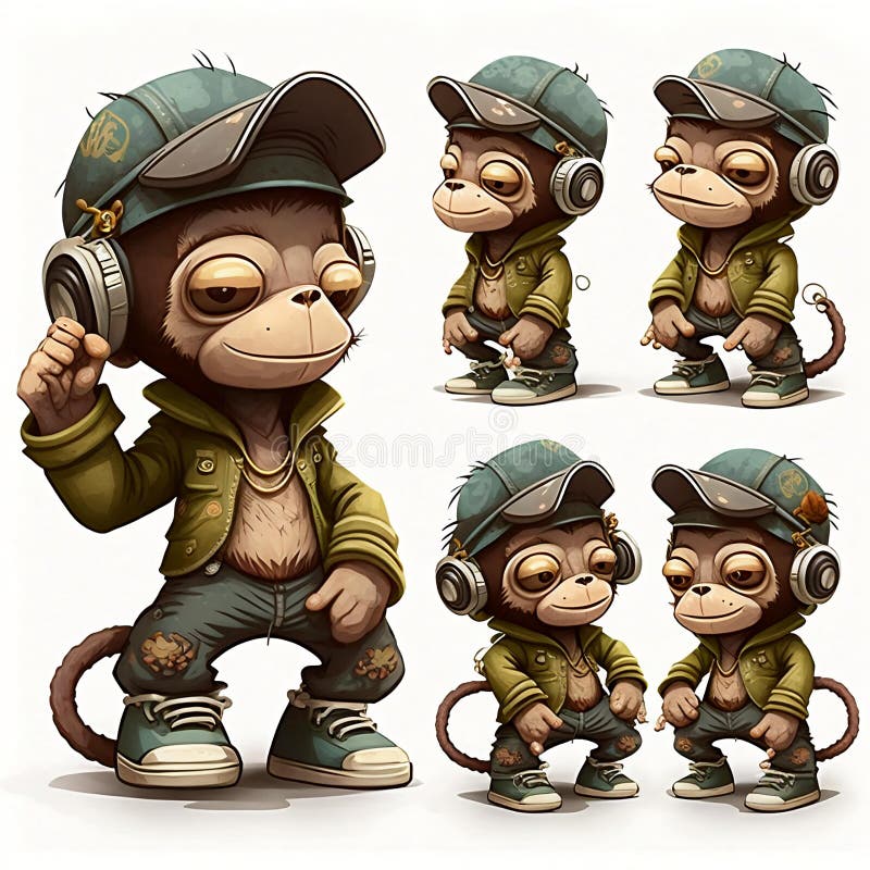Cyber Monkey stock illustration. Illustration of face - 267889987