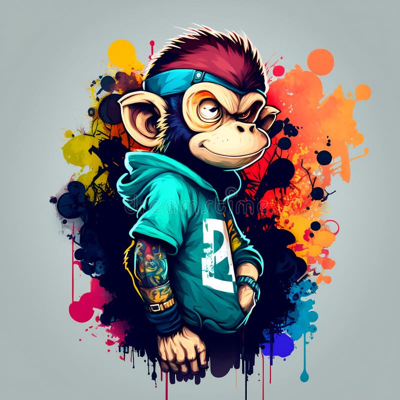 Cyber Monkey stock illustration. Illustration of face - 267890005
