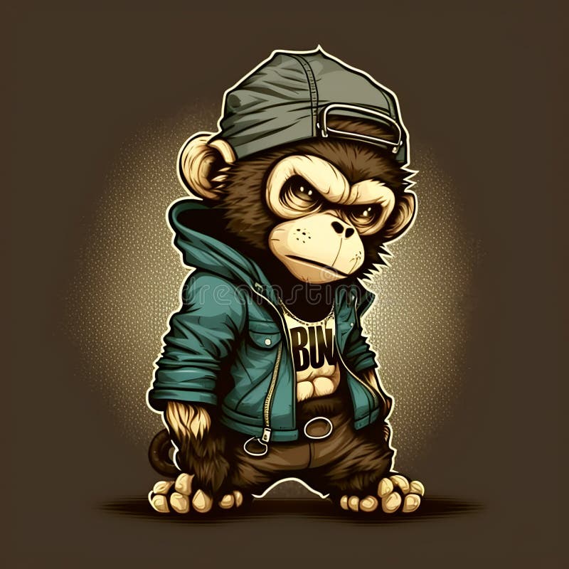 Cyber Monkey stock illustration. Illustration of cyber - 268190951