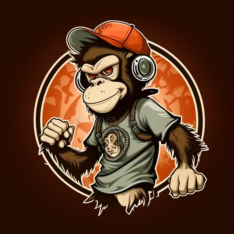 Cyber Monkey stock illustration. Illustration of character - 268191583