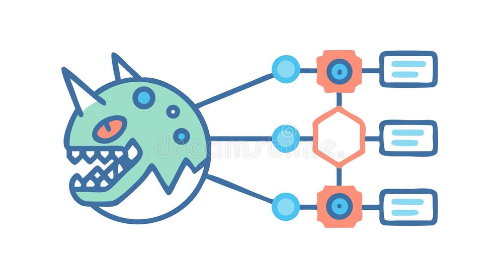 Virus Monster Vector Logo Stock Illustrations – 2,093 Virus Monster ...