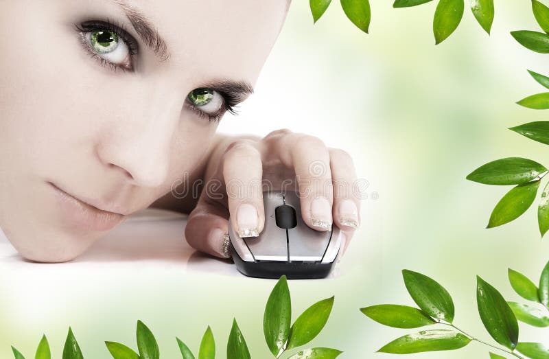 Cyber and nature stock photo. Image of girl, beautiful - 13947718