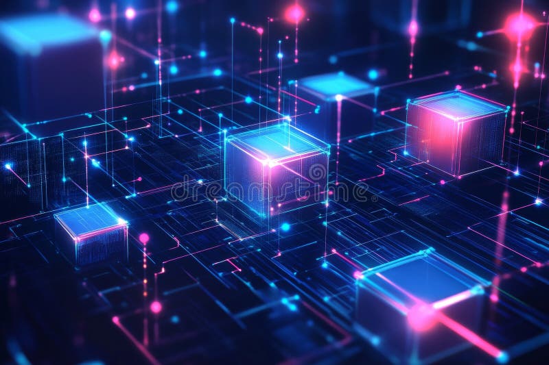 A Cyber Network Illustration Featuring Blue Servers, Representing State ...