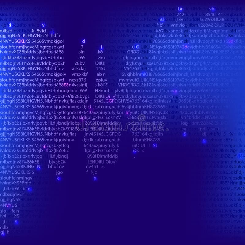 Cyber Network Security Blockchain Data Encryption Binary Computer Code Vector Illustration