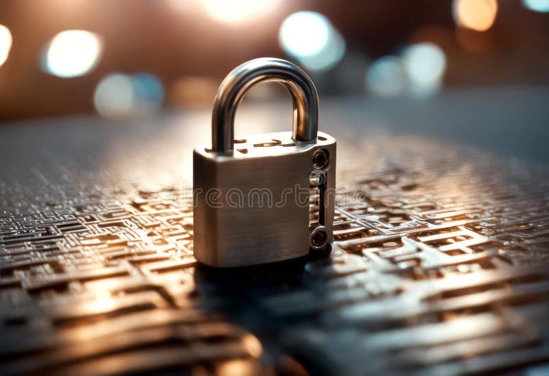 Cyber Padlock Security Privacy Network Access Firewall Lock ...