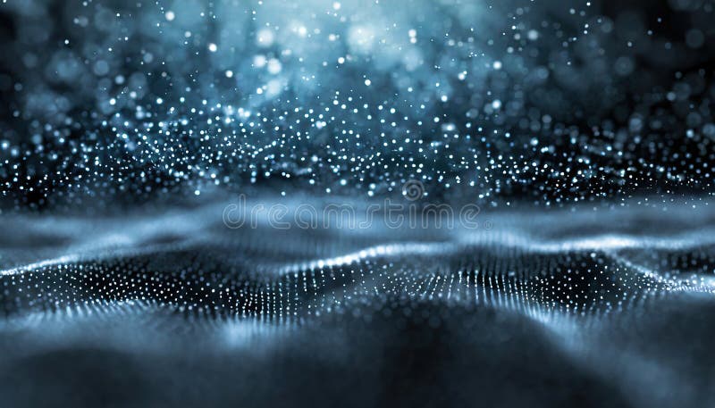 Cyber Particles with Shallow Depth of Field Stock Illustration ...