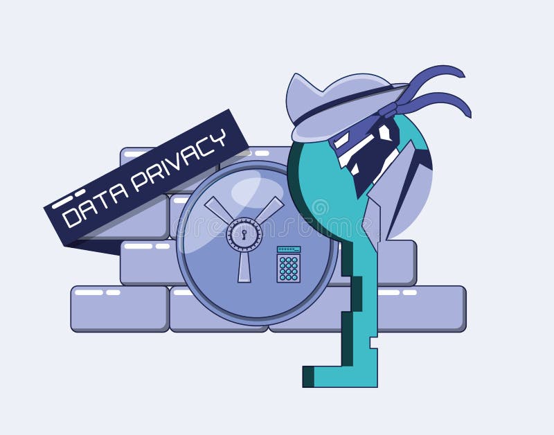 Pirate Data Server Next the Cartoon Computer Stock Vector ...