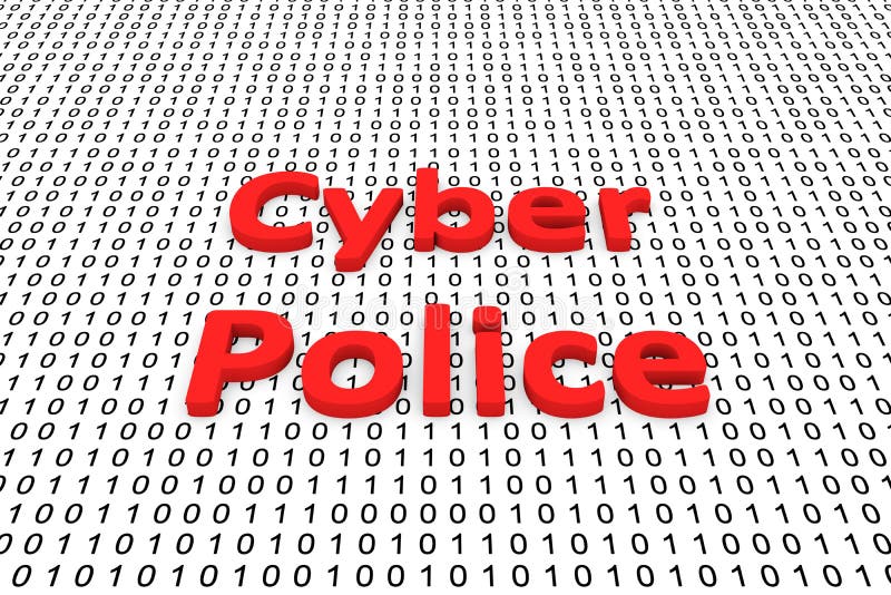 Cyber Police Officer and Personal Data Protection Stock Vector ...
