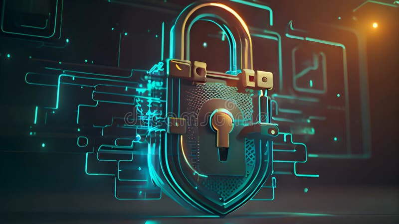 Cyber Protection, Data Secure in Hi-tech Internet General Protection Data Regulation Stock Video ...