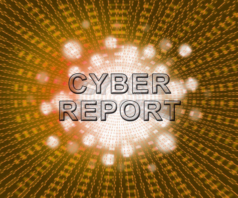 Cyber Report Digital Analytics Results 2d Illustration Stock ...