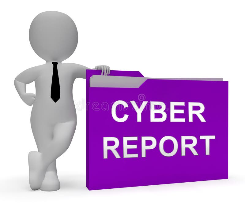 Cyber Report Digital Analytics Results 3d Illustration Stock ...