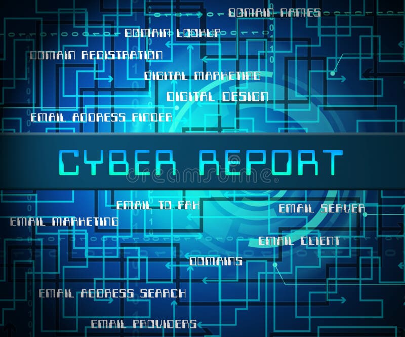Cyber Report Digital Analytics Results 2d Illustration Stock ...