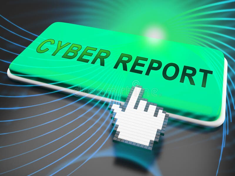 Cyber Report Digital Analytics Results 3d Illustration Stock ...