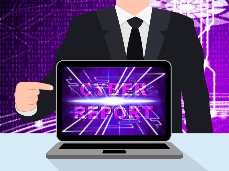 Cyber Report Digital Analytics Results 3d Illustration Stock ...