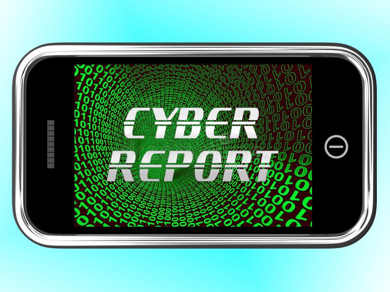 Cyber Report Digital Analytics Results 3d Rendering Stock Illustration ...