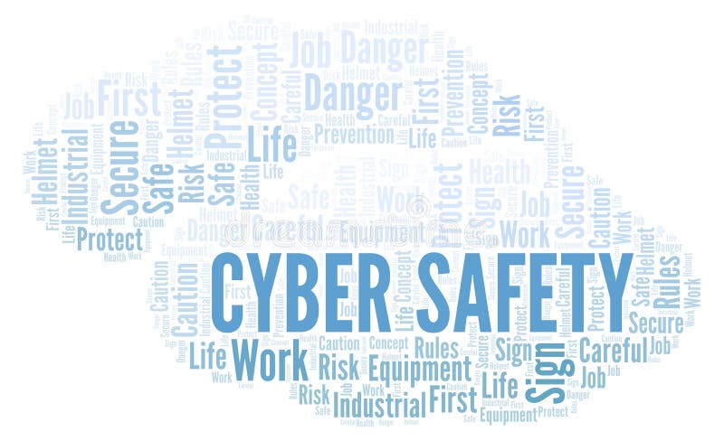 Cyber Safety word cloud. stock illustration. Illustration of poster ...