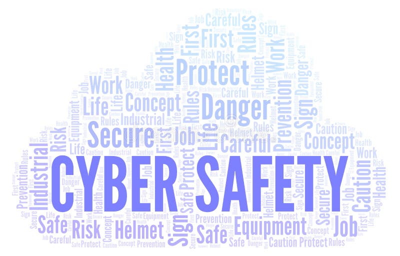 Cyber Safety word cloud. stock illustration. Illustration of fonts ...