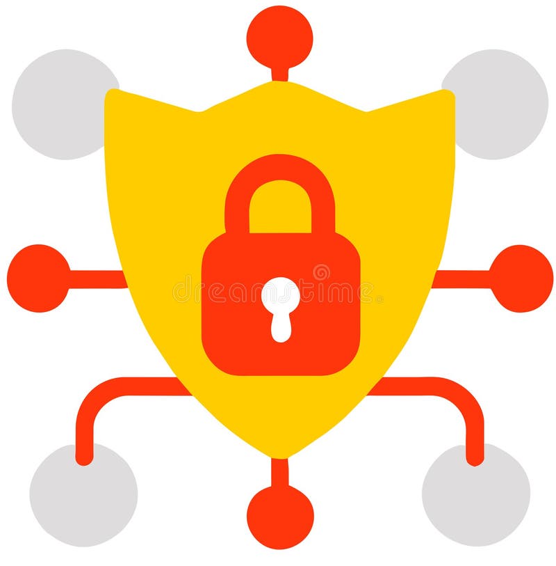 Vectorial Icon Representing Cybersecurity (cyber Security) Stock Vector ...