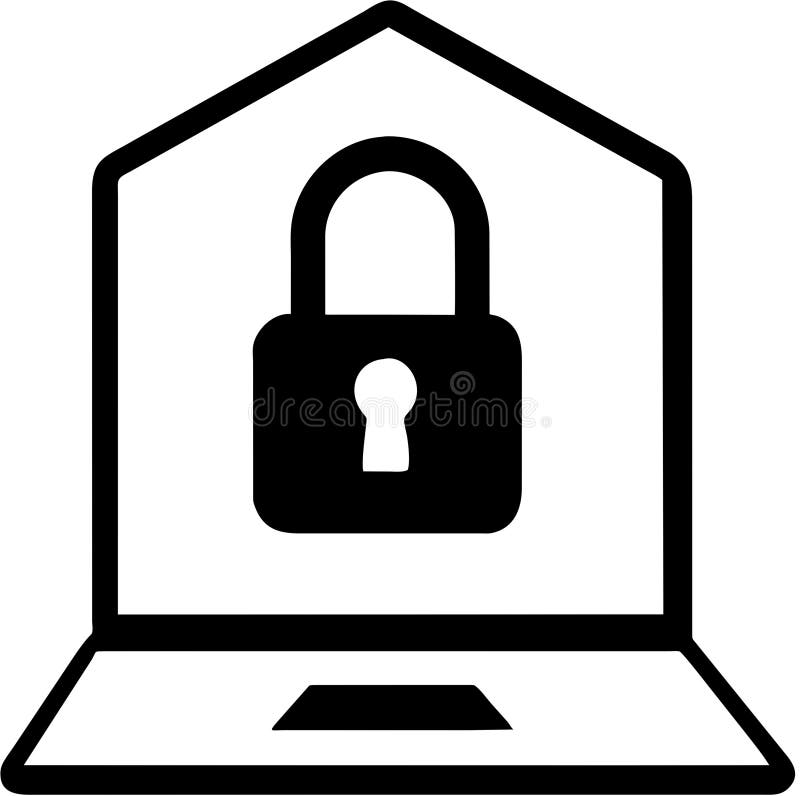 Vectorial Icon Representing Cybersecurity (cyber Security) Stock Vector ...
