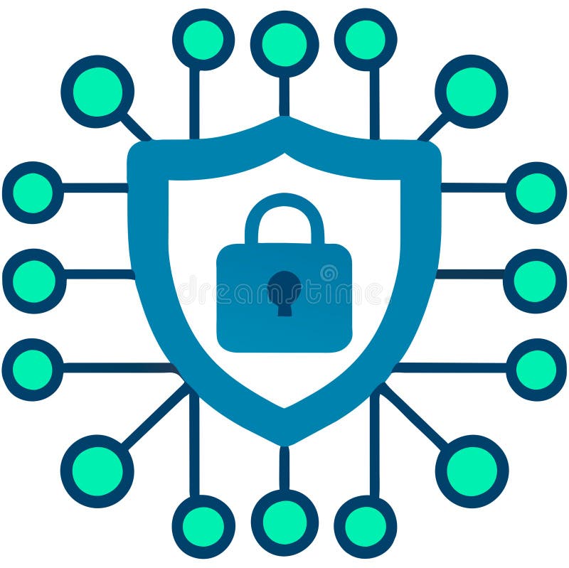 Vectorial Icon Representing Cybersecurity (cyber Security) Stock Vector ...