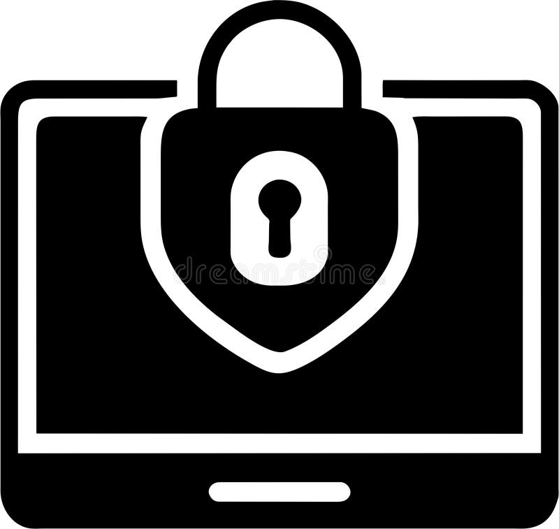 Vectorial Icon Representing Cybersecurity (cyber Security) Stock Vector ...